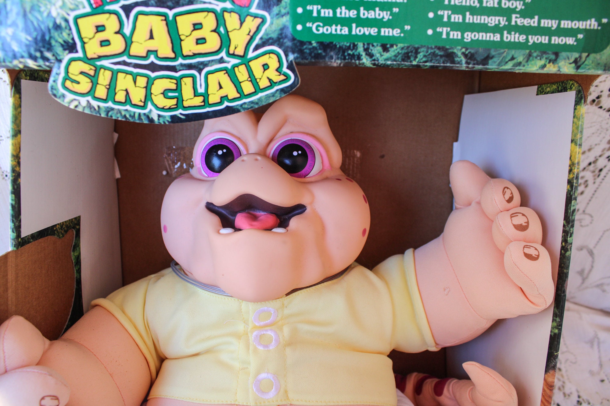 Dinosaurs Talking Baby Sinclair Hasbro 1991 Plush Figure New | Etsy