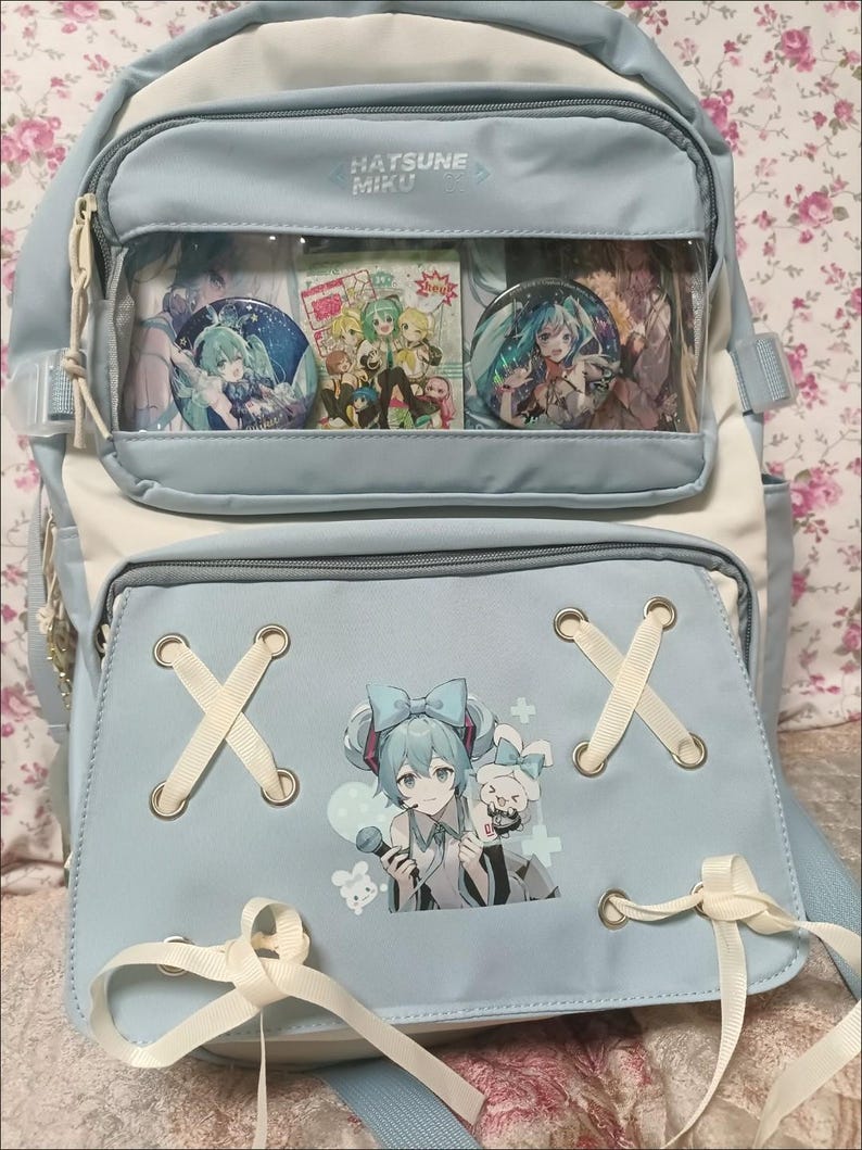 Hatsune Miku Ita Backpack – Large Anime Pin Display Bag With Clear ...