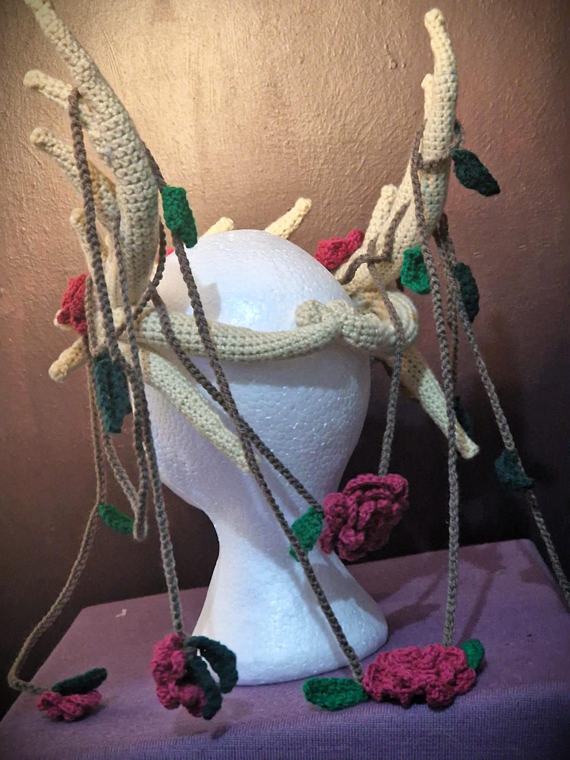 Antler Flower Crown Pattern - Crochet Antler Crown Festival Headdress ...