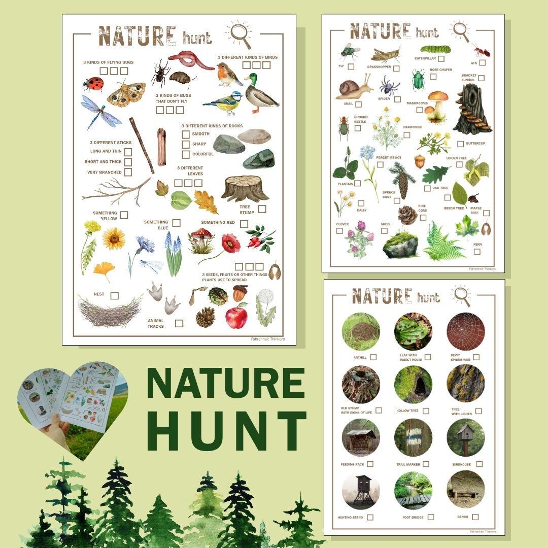 Natural Hunt | Outdoor Scavenger Hunt for Kids | Nature Activity ...