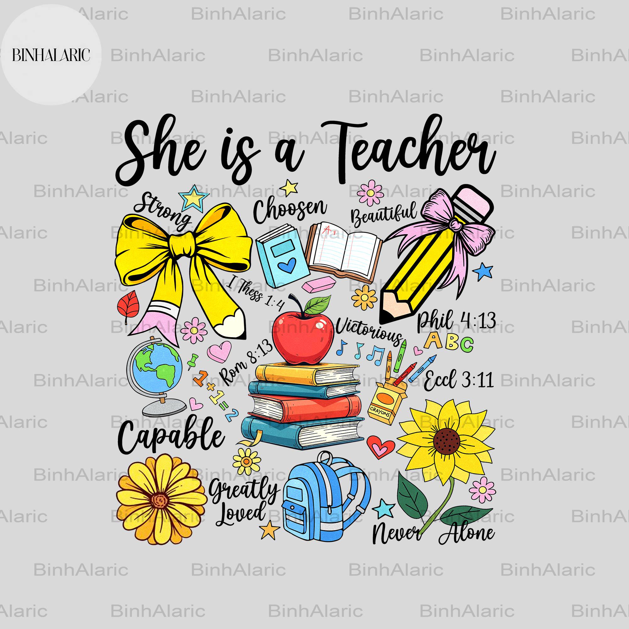 She is A Teacher Png, Teacher Mom Png, Christian Teacher Png, Bible ...