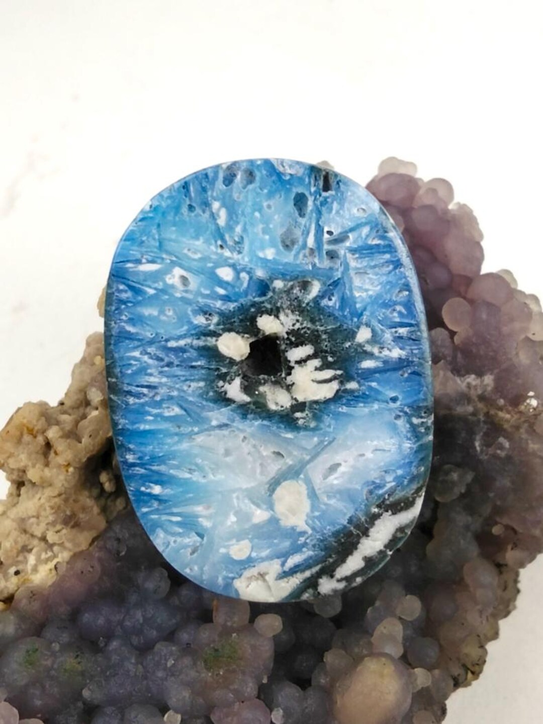 Blue Nakaurite Seam Cabochon | Blue Ice Agate | Perfect for Jewelry ...