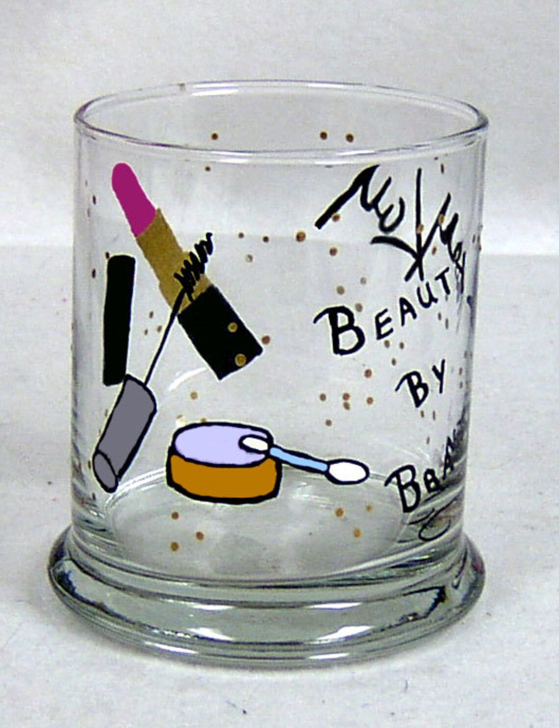 Personalized Mary Kay Pencil Cup Hand Painted Glass | Etsy