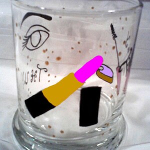 Personalized Makeup Brush Container Hand Painted Glass - Etsy
