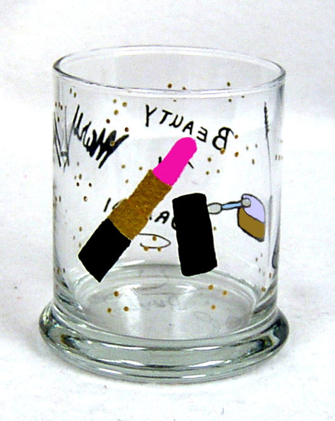 Personalized Mary Kay Pencil Cup Hand Painted Glass | Etsy