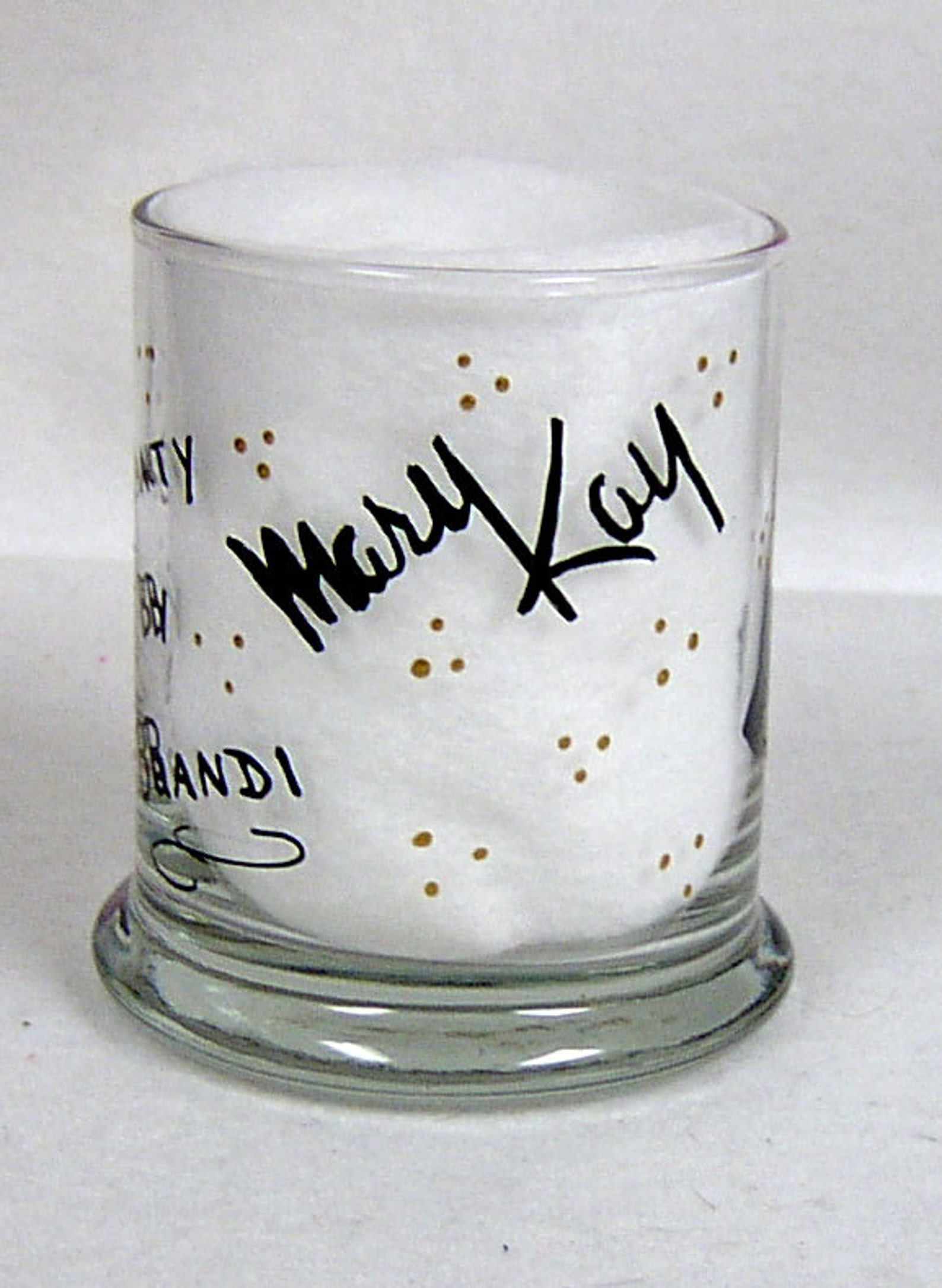 Personalized Mary Kay Pencil Cup Hand Painted Glass | Etsy