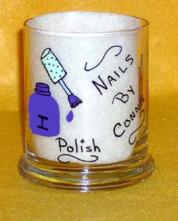 Personalized Nail Tech Tip Jar or Pencil Cup Hand Painted | Etsy