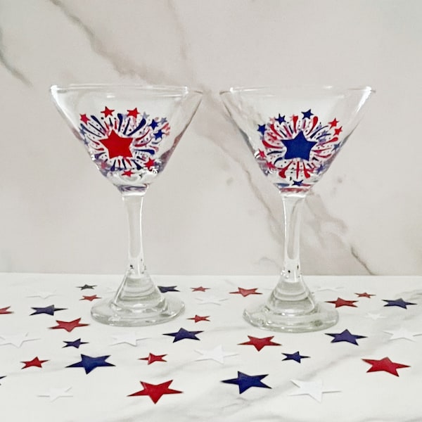 Patriotic Glassware - Etsy
