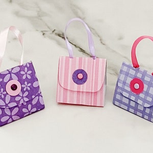 Set of 12 Pink and Purple Purse Party Favors With Hershey Nugget Candy ...