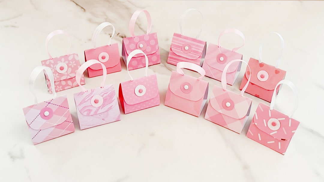 Set of 12 Pink Purse Party Favors With Hershey Nugget Candy - Etsy