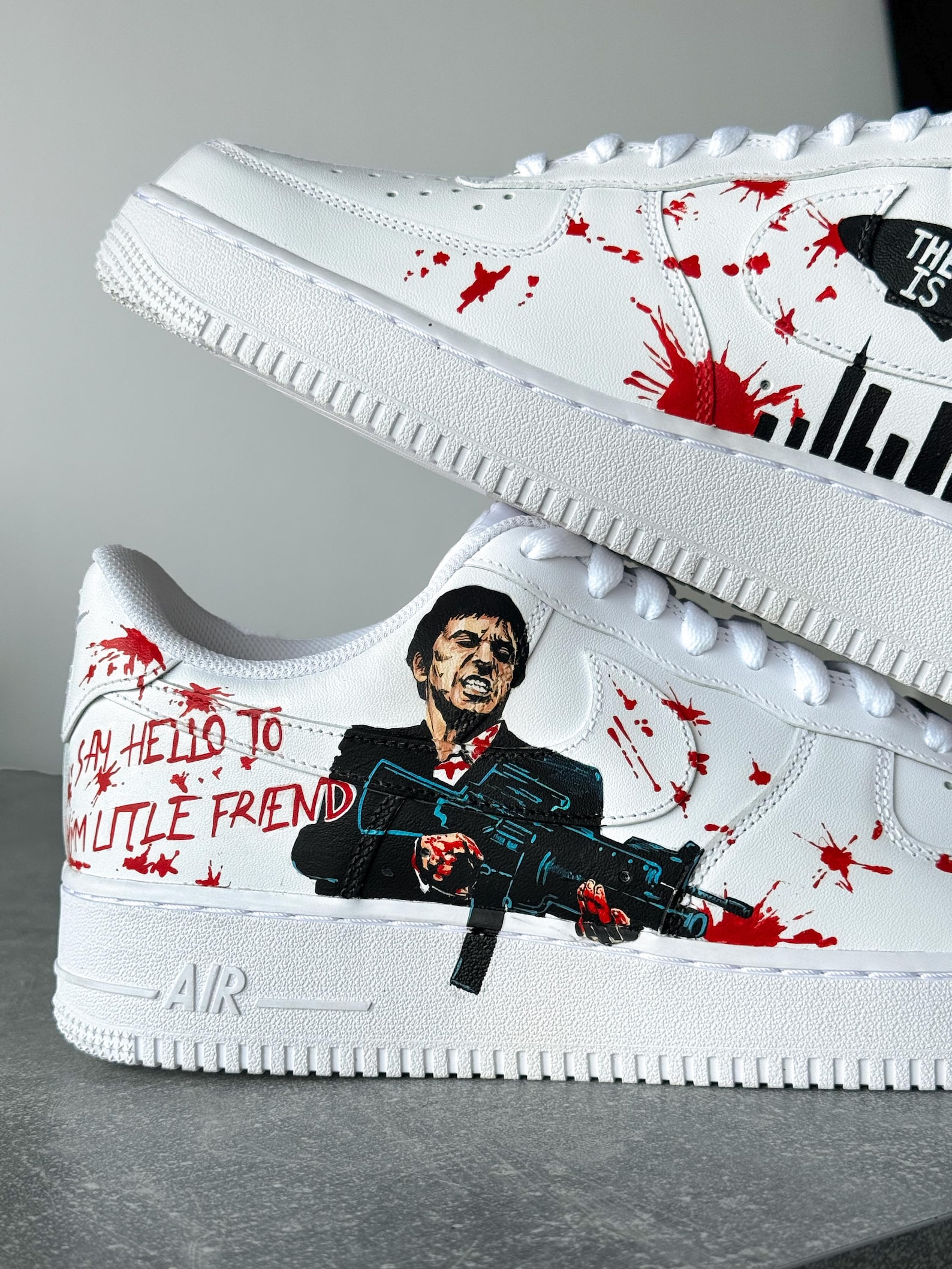 Scarface Air Force 1 - Hand-painted Tony Montana Sneakers - Etsy
