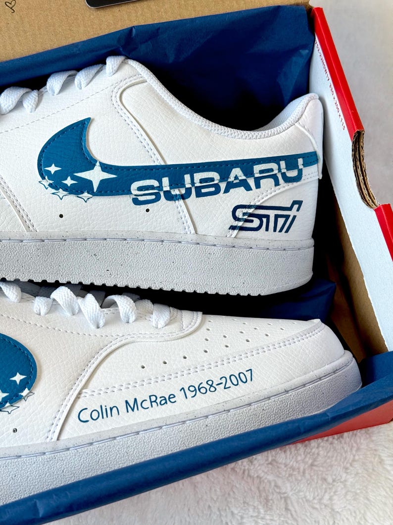 Subaru Rally Nike Court Vision Low: Custom Colin Mcrae Nike Sneakers - Etsy