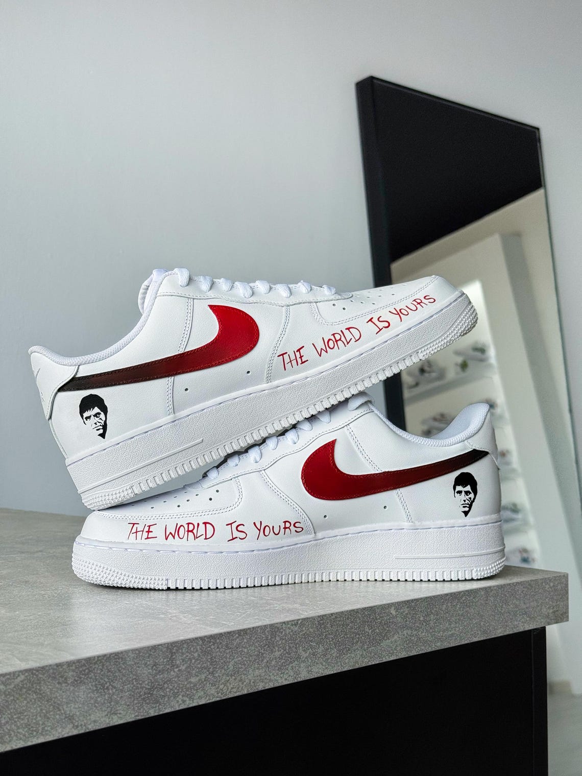 Scarface Air Force 1 - Hand-painted Tony Montana Sneakers - Etsy