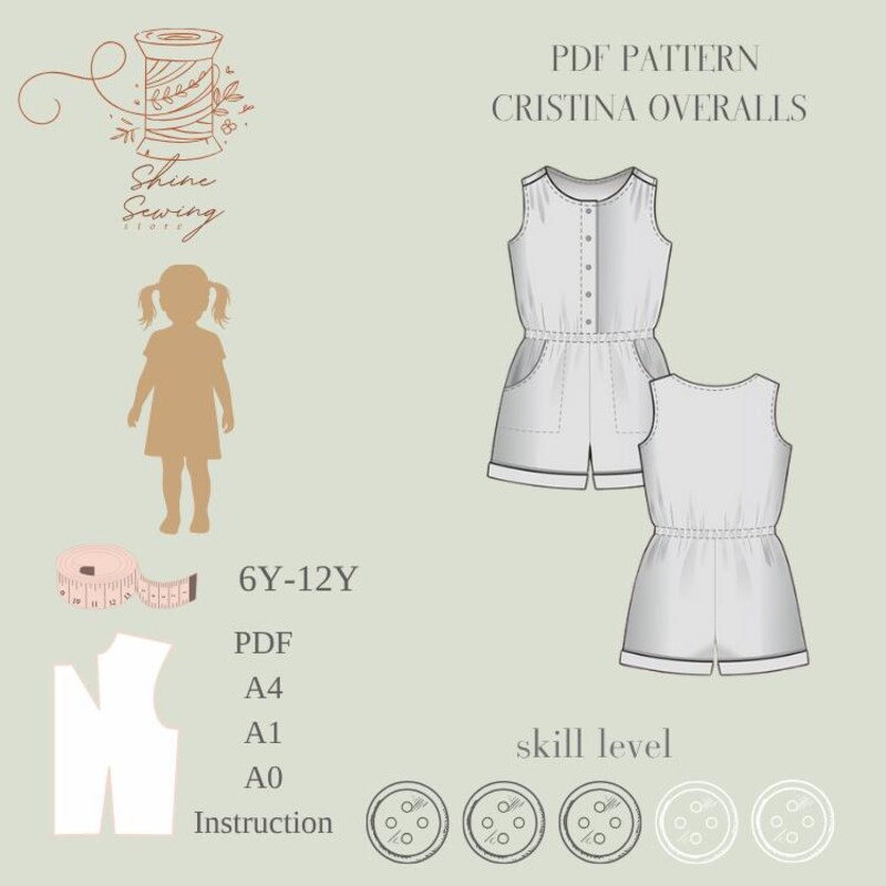 Girls Romper Pattern - Etsy