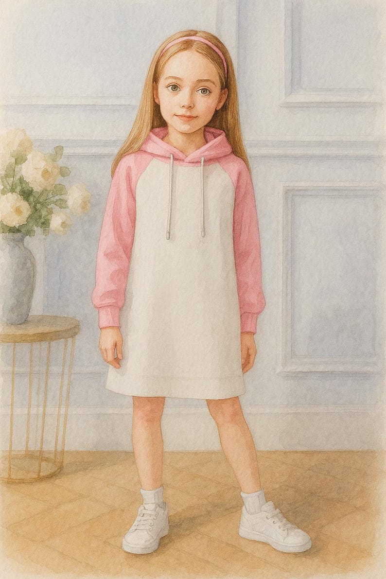 Girls Hoodie Dress Sewing Pattern PDF: Sizes 1-6 Years - Etsy