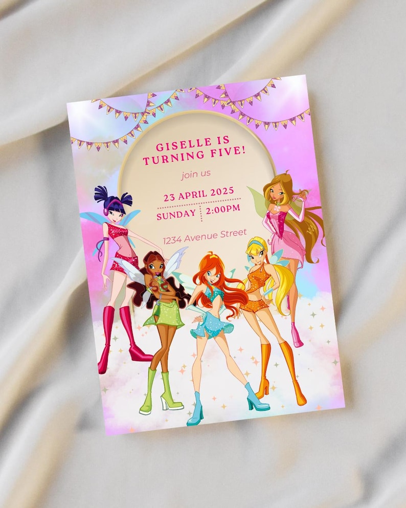 Winx Club Birthday Invite | Fairy Birthday Invitation | Fairy Party ...