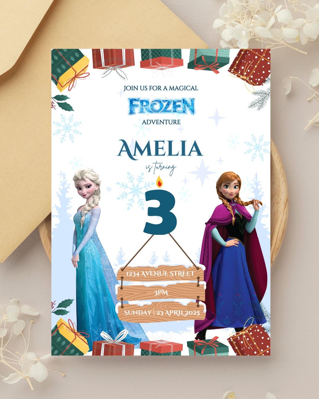 Frozen Birthday Invitation | Frozen Party Invitation | Princess Elsa ...