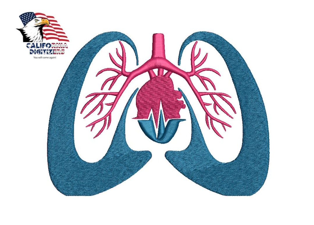 Lungs Embroidery Design - Etsy