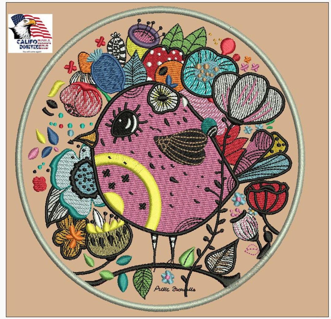 Cute Bird Embroidery Design - Etsy