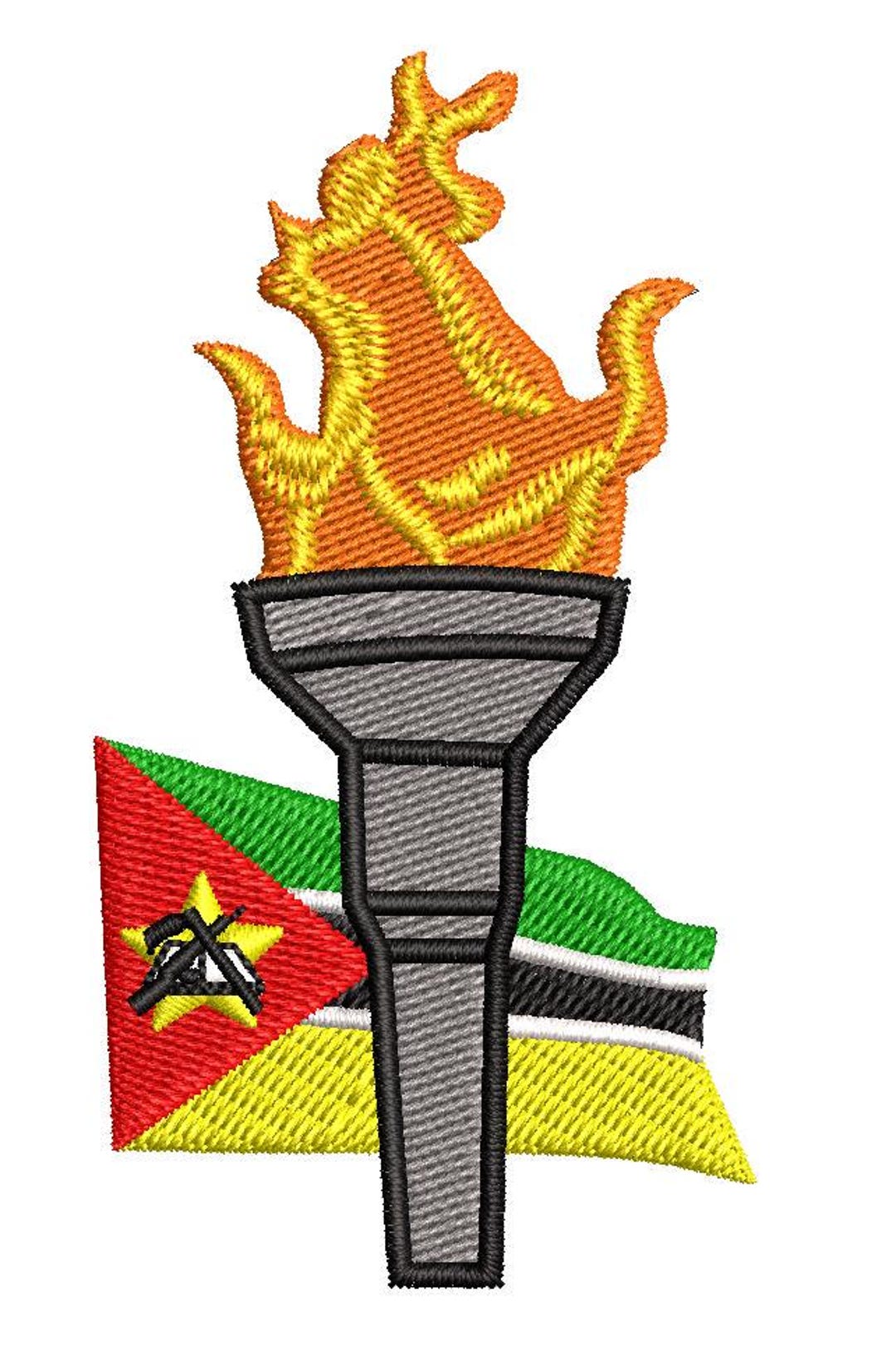 Mozambique Flag Embroidery Design - Etsy