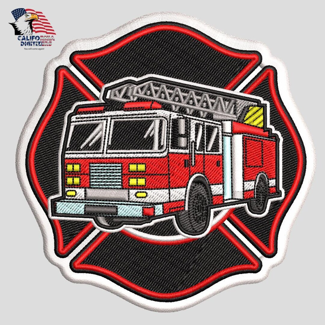 Fire Fighter Embroidery Design - Etsy