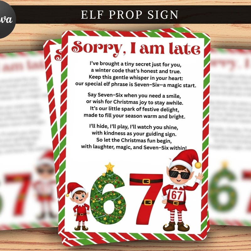 Elf on Shelf 67 Letter - Etsy