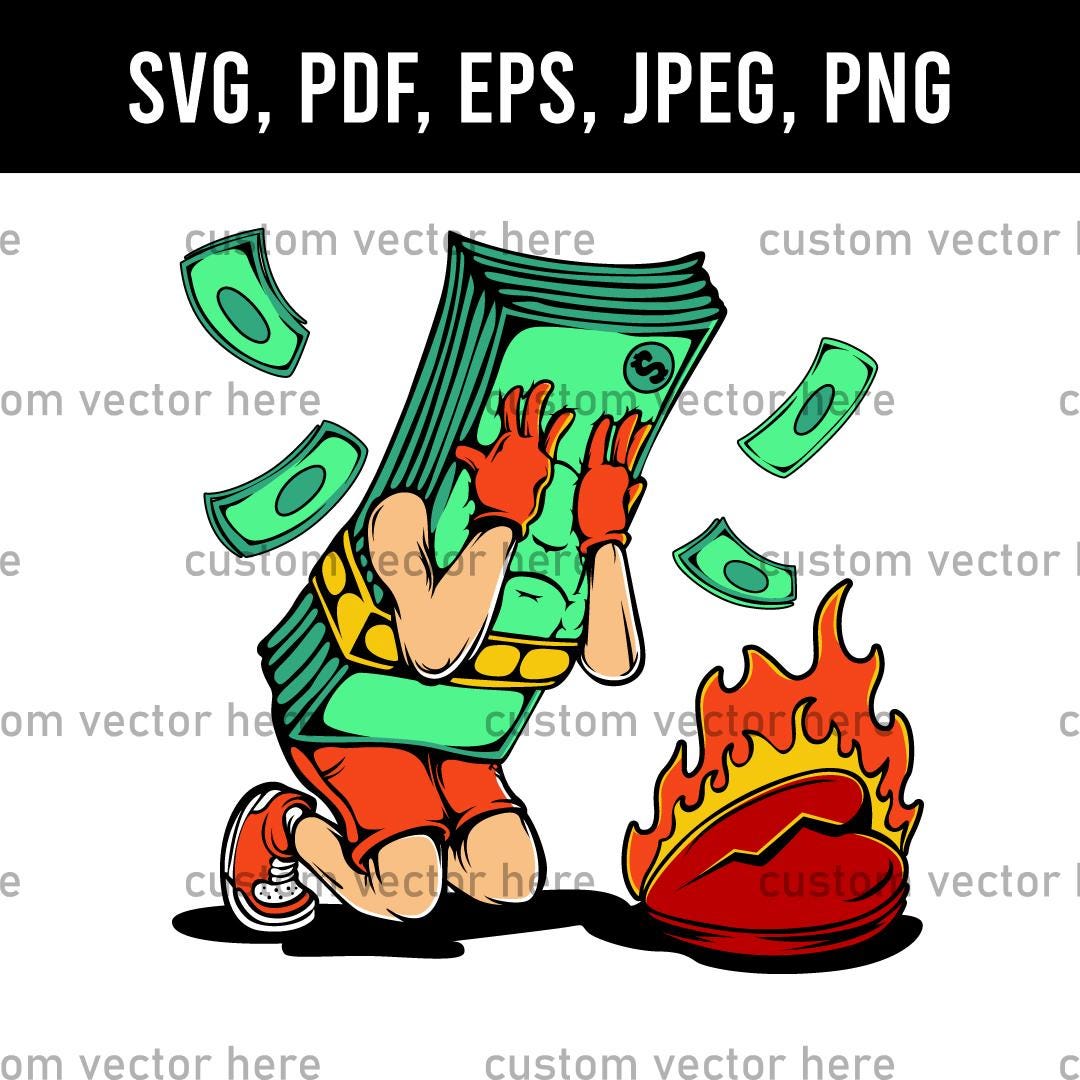 Crying Dollar Svg, Crying Money Svg, Money Clipart, Money Tshirt, Money ...