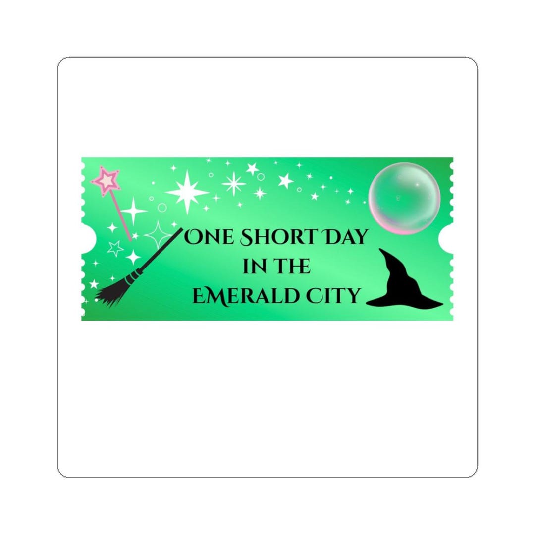 Wicked Musical Sticker: Emerald City Kiss-cut Vinyl Decal - Etsy