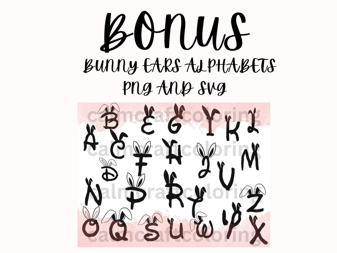 Disney Inspired Font Bundle, SVG, PNG, PDF (digital Download) - Etsy Canada