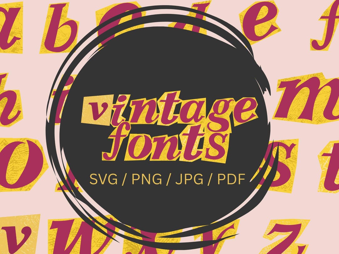 Vintage Font Svg Bundle Retro Gamer Alphabet Cut Files for Cricut ...