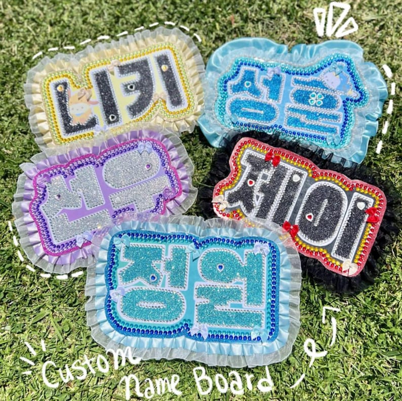 Custom K-pop Name Sign: Handmade Concert Name Board - Etsy