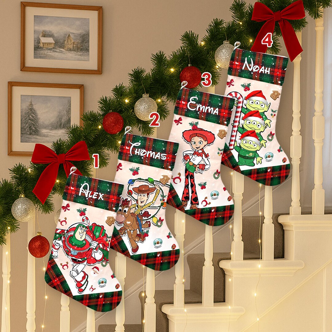 Personalize Disney Woody Buzz Lightyear Jessie Xmas Stocking, Toy Story ...