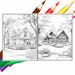 Printable House Coloring Pages: Cozy Cottage, Dream Home (PDF) - Etsy