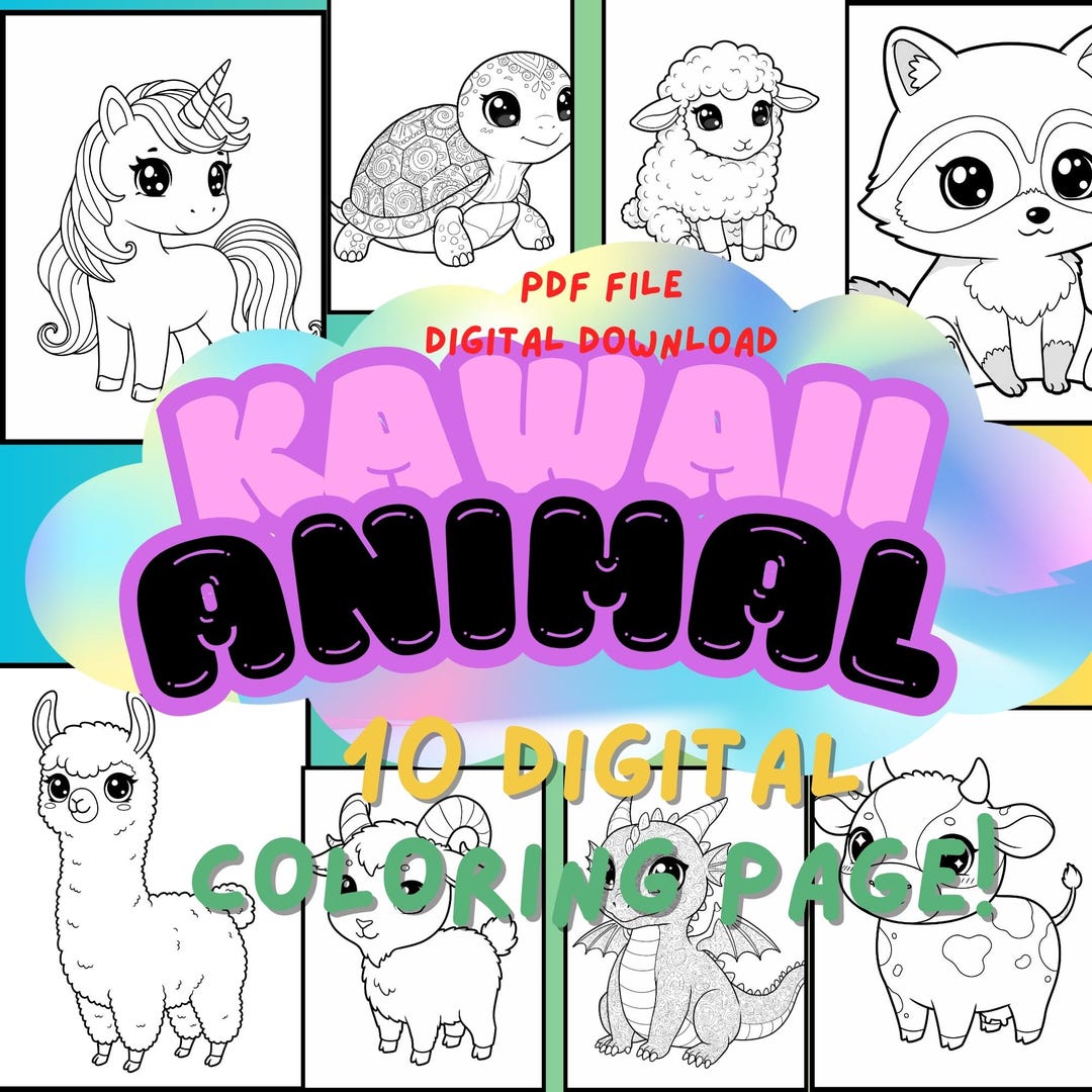 Chibi Animal Coloring Page - Cute & Fun Printable Art for Kids ...
