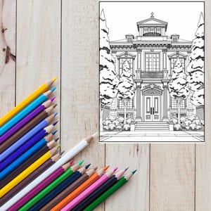 Printable House Coloring Pages: Cozy Cottage Designs (instant Download ...