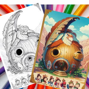 Printable House Coloring Pages: Fantasy & Realistic Homes (60 Pages ...