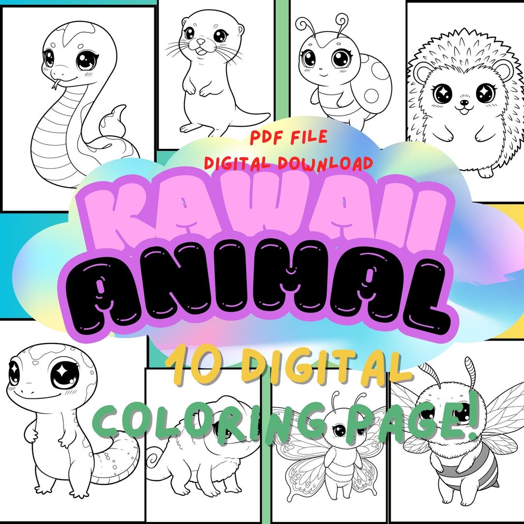 Chibi Animal Coloring Page - Cute & Fun Printable Art for Kids ...