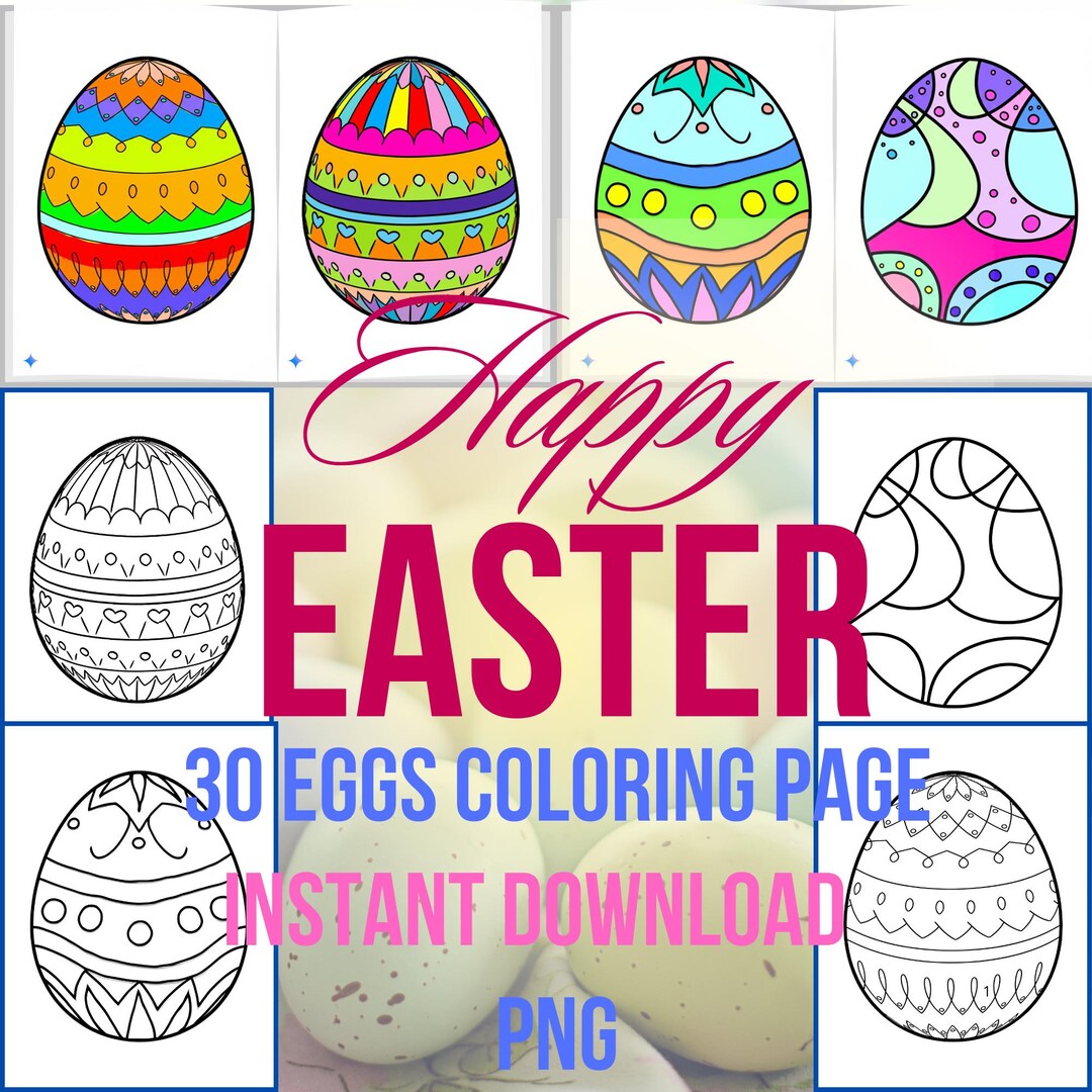 Easter Egg Coloring Page for Adults and Kids, Intricate & Relaxing ...