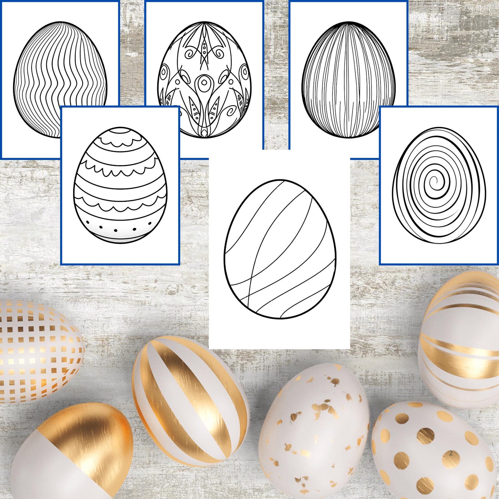 Intricate Easter Egg Coloring Page: Relaxing Art (printable) - Etsy