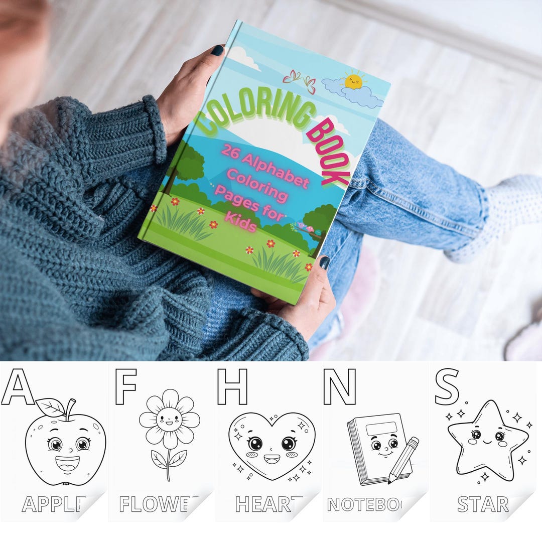 Kawaii Alphabet Coloring Pages – Cute Letter Designs for Kids Learning ...