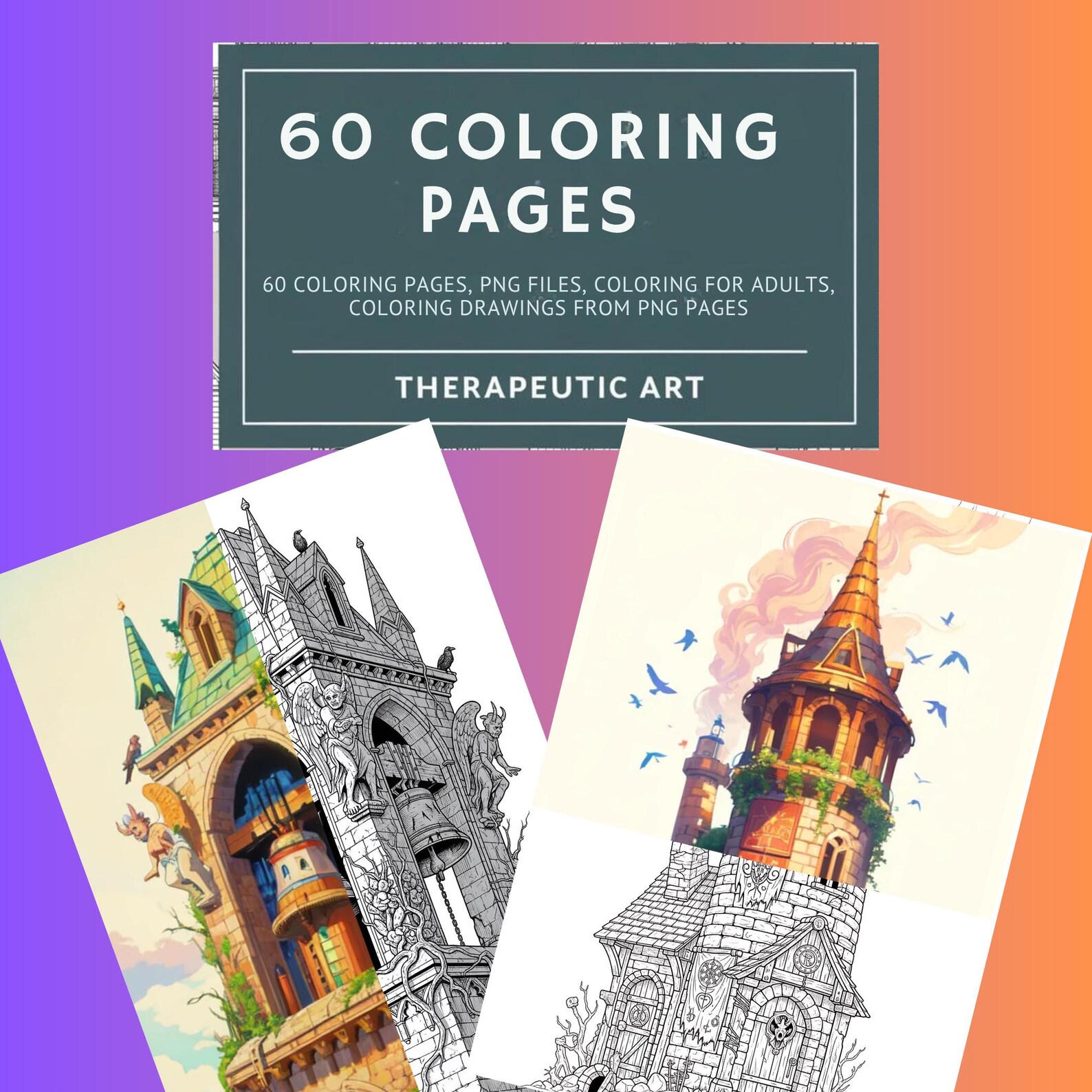 Printable House Coloring Pages: Fantasy & Realistic Homes (60 Pages ...