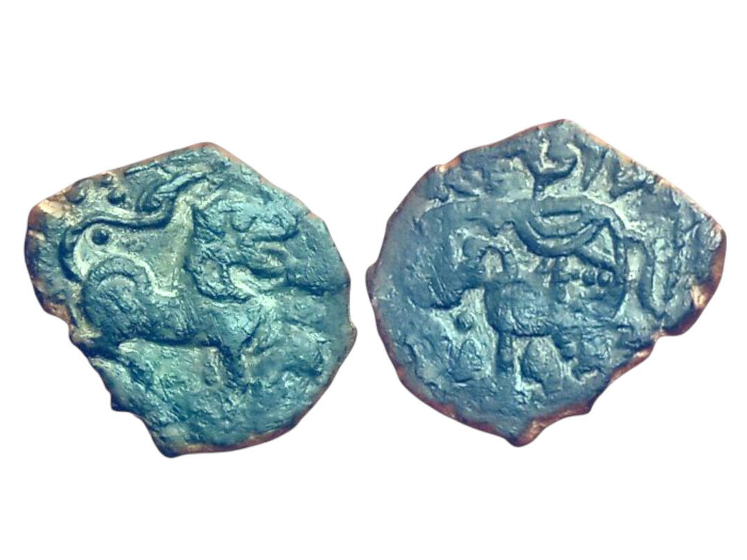 Hindu Shahi Copper Coin Jital Lion Elephant Type Samantha Deva;900 ...