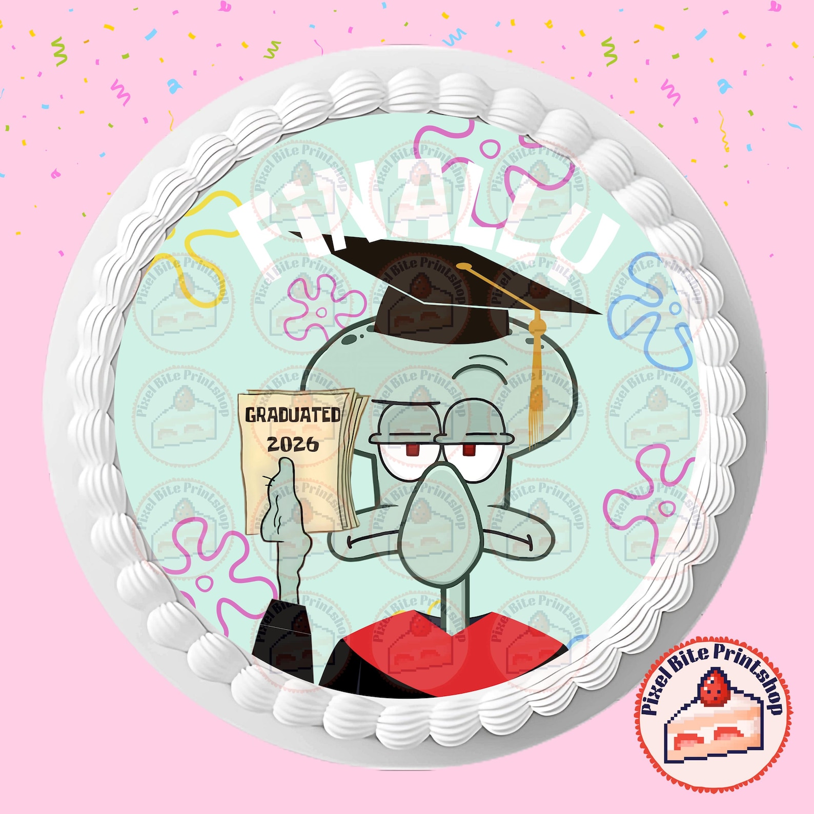 Finally Graduated Cake Topper 2026 (DOWNLOAD) - Etsy