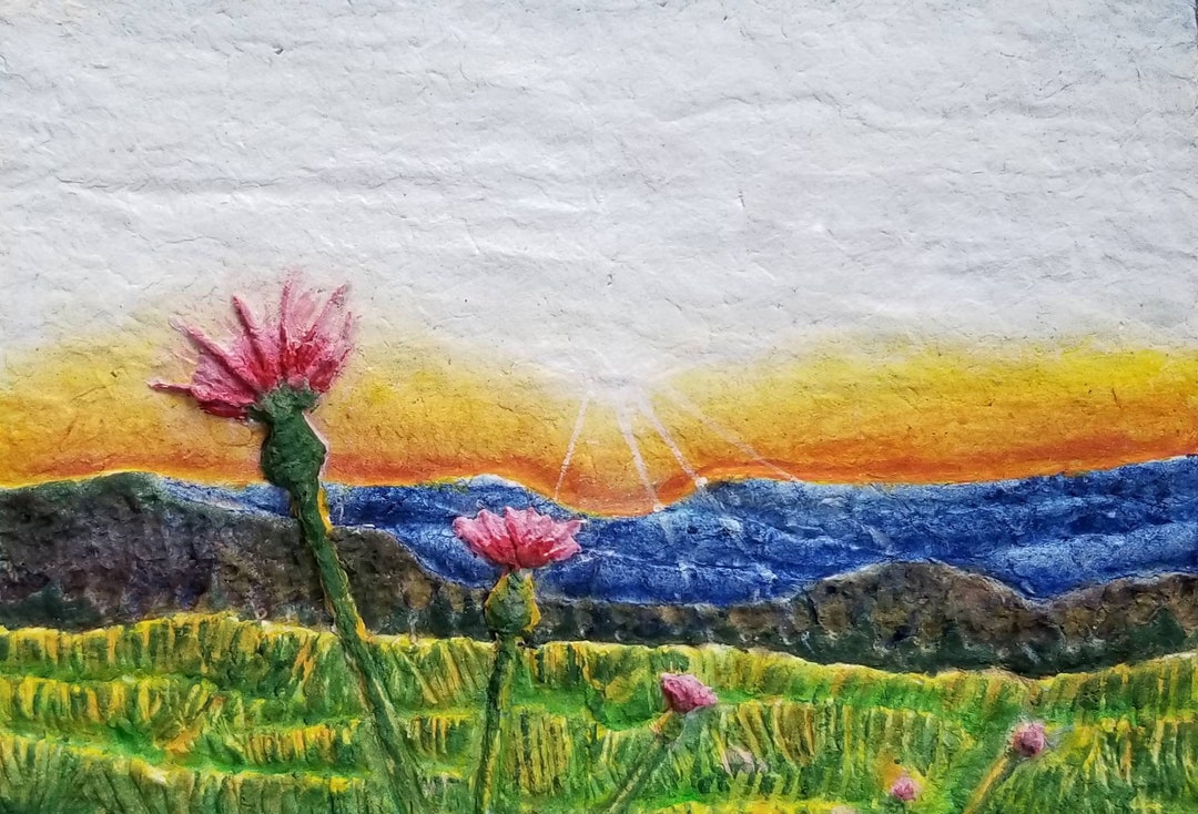 Blue Ridge Art, Blueridge Mountains, Thistles Print, Wildflowers ...