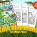 Cute Dinosaur Coloring Pages L Dino World L Easy Kids Coloring Books L ...