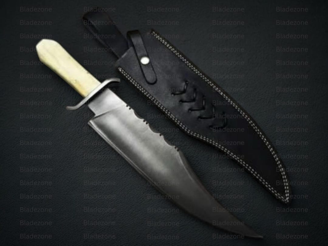 Juan Padillo Handmade Bowie Knife Gift -5160 Spring Steel With Aged ...