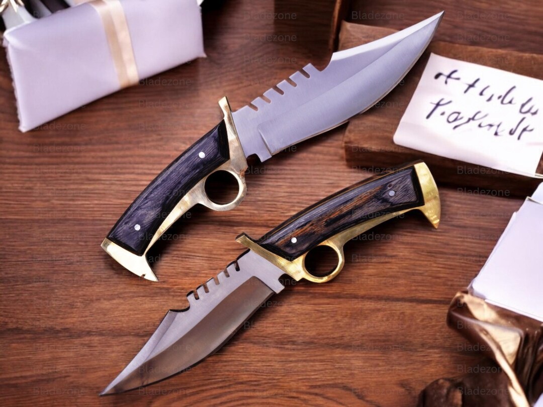 Walking Dead Bowie Knife Replica | Daryl Dixon Inspired Brass Finger ...