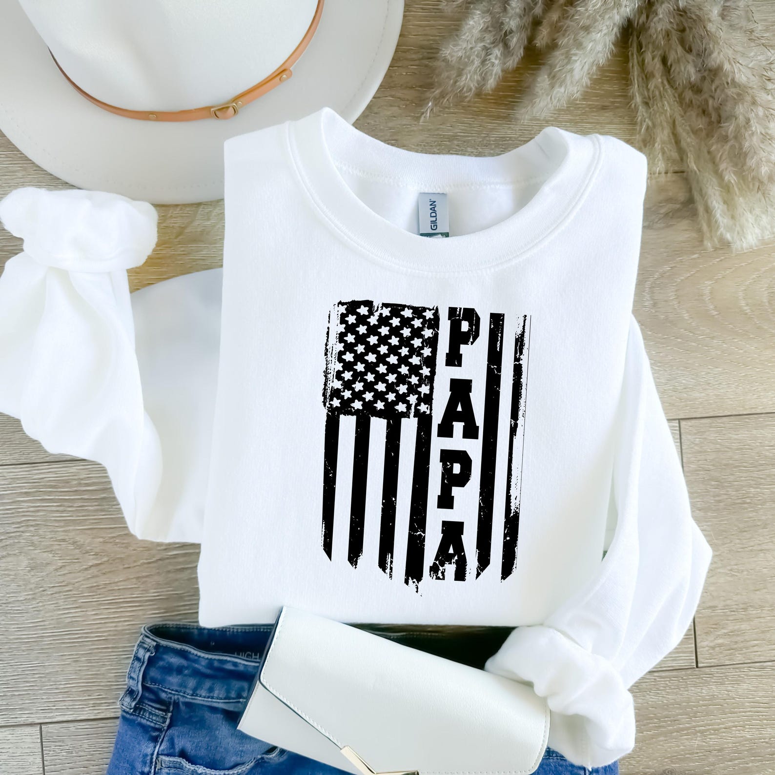 Papa Distressed American Flag Svg, Papa SVG, Father Svg, Father's Day ...