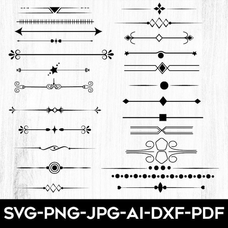 Line Divider SVG, Line Divider Cut File, Wedding Clipart, Swirls Svg ...