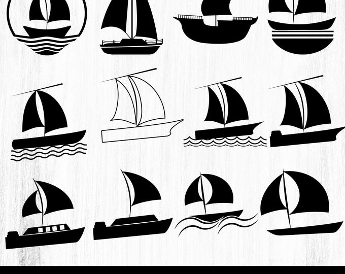 Segelboote SVG, Segelboot svg, Segeln svg, Segelboot Clipart ...